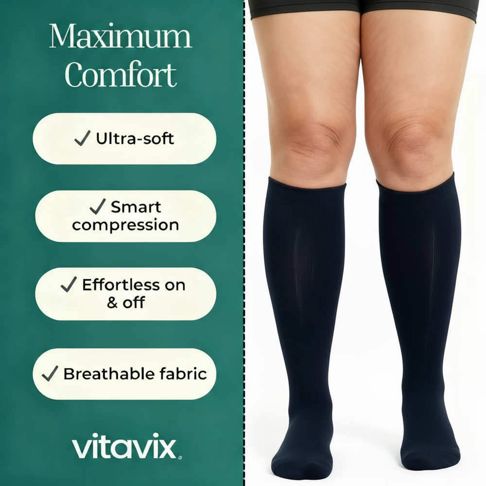 Vitavix Compression Socks - Relief for Varicose Veins, Spider Veins